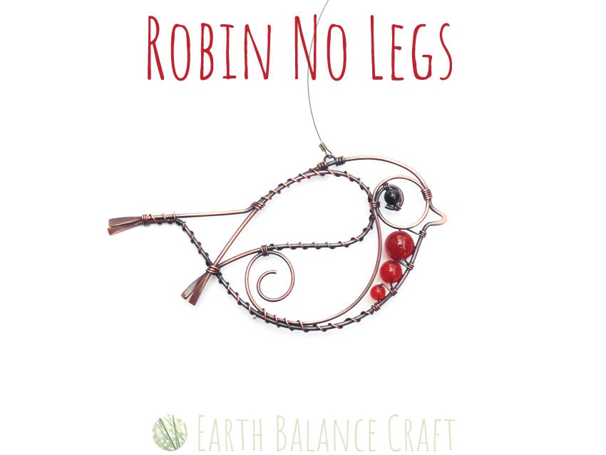 Red Robin Hanging Decoration Whimsical Gifts Copper Wire - Etsy UK