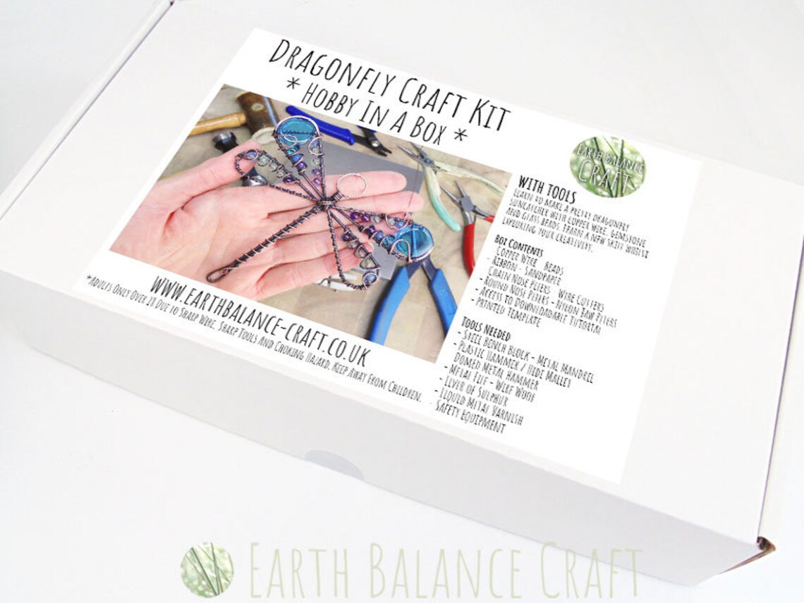 Dragonfly Kit WITH TOOLS, Suncatcher Kits, Make a Dragonfly, Hobby ...
