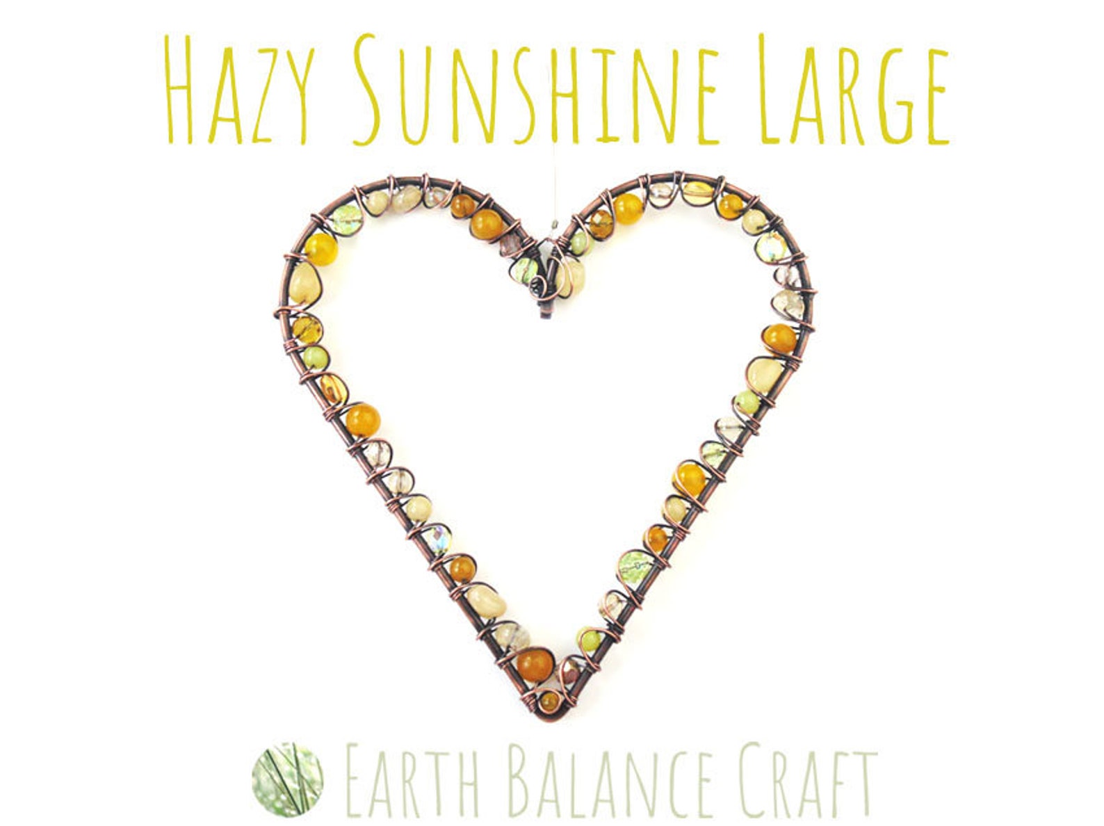 Yellow Love Heart Sun Catcher Crystal Ornament Yellow Gifts - Etsy