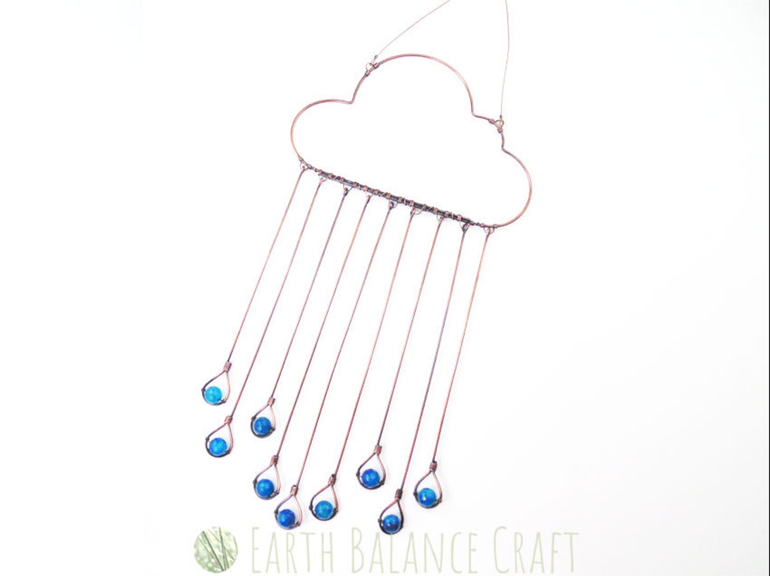 Blue Rain Cloud, Raindrops Suncatcher, Weather Gifts, Rainfall Wall ...