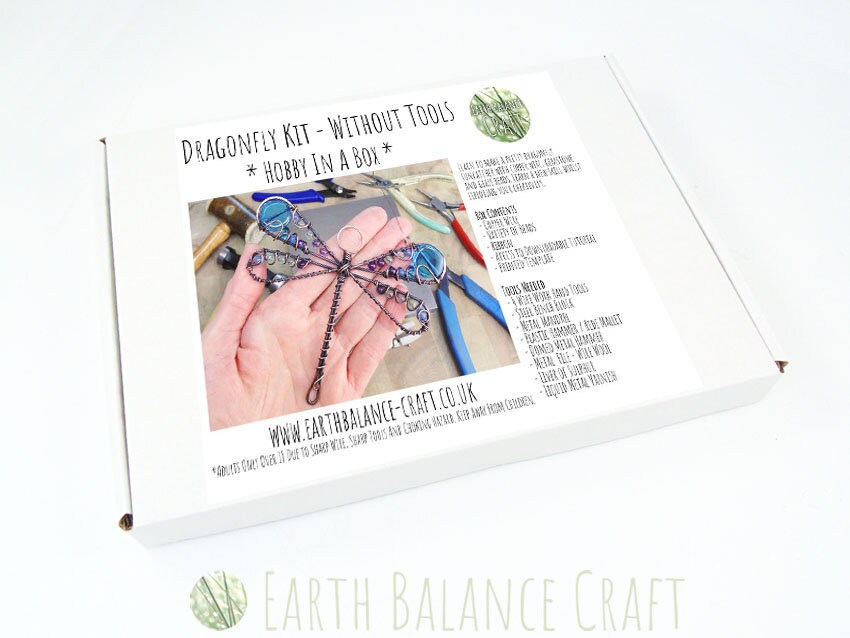 Dragonfly Kit NO TOOLS, Suncatcher Kits, Wire Work Supplies, Homemade ...