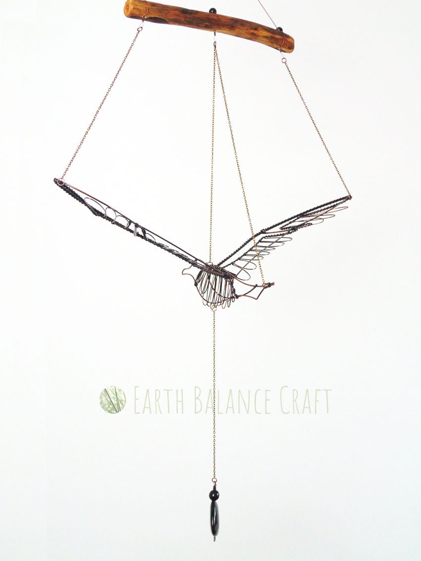 Seagull Mobile, Bird in Flight, Metal Art Sculpture, Wire Hanging ...