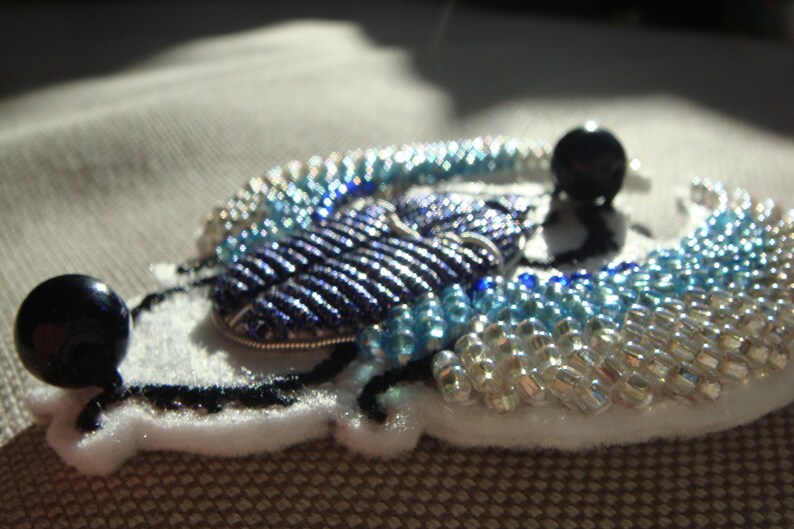Blue Winged Scarab Embroidered Brooch - Gold Embroidery. - Etsy
