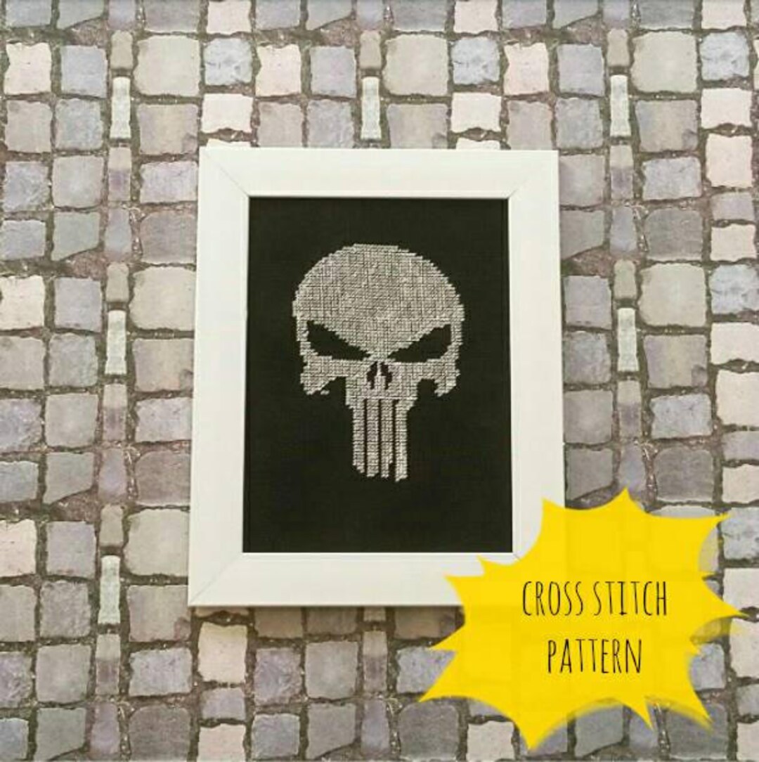 The Punisher, Cross Stitch Pattern, Pattern Only, Instant Download ...