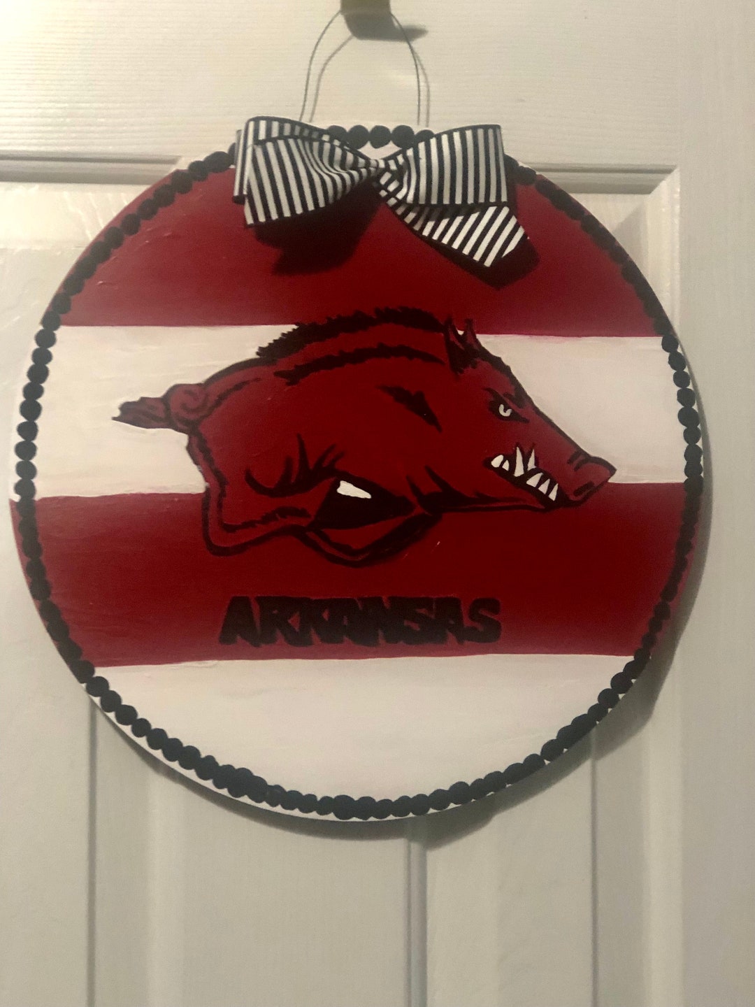University of Arkansas Razorbacks Door Hanger - Etsy