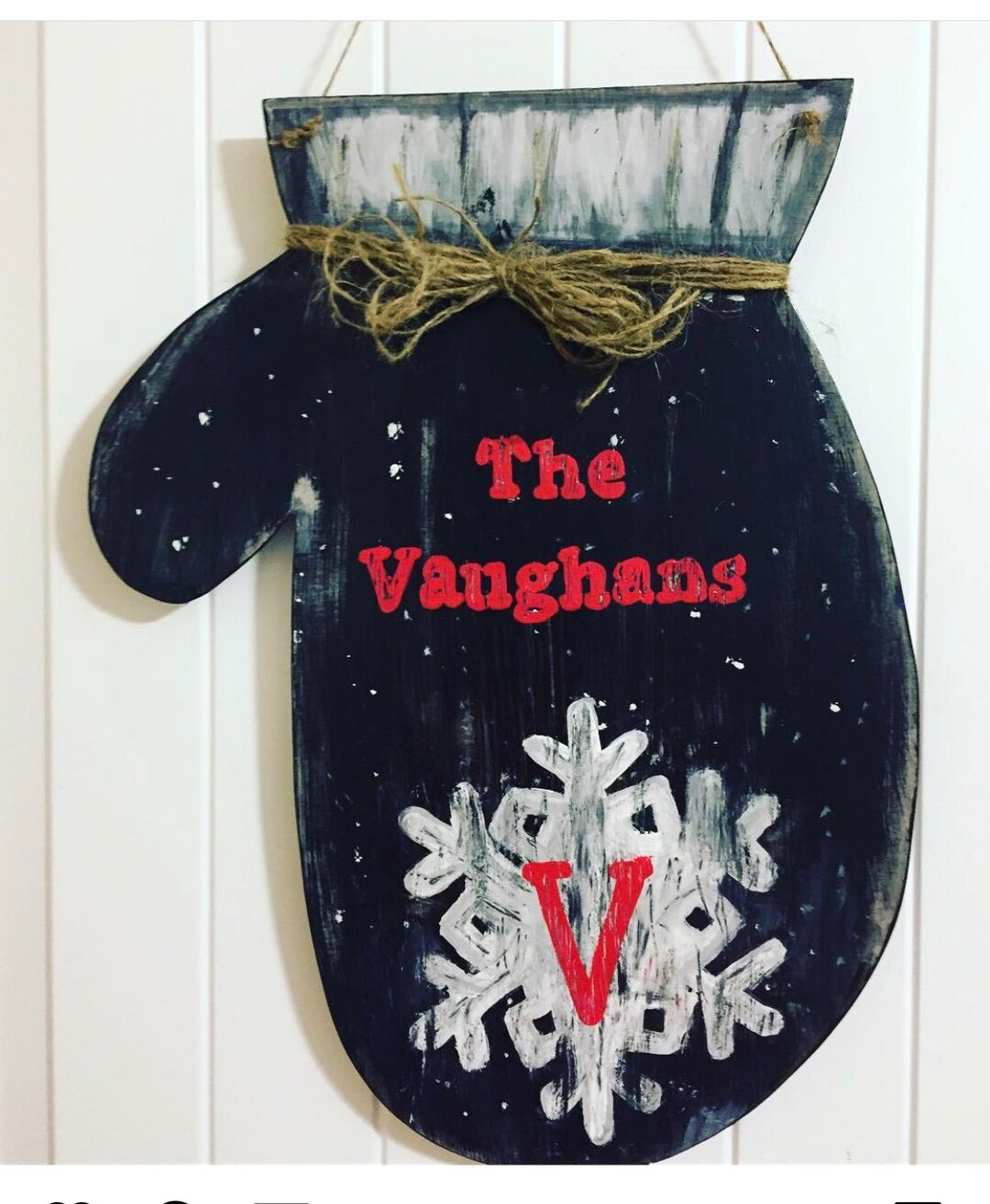 Winter Rustic Mitten Door Decor - Etsy