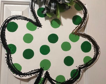 DIGITAL TEMPLATE: St Patricks Day Leprechaun Lucky Shamrock Door Hanger ...