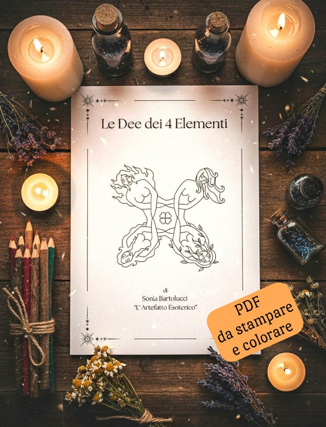 The Goddesses of the Four Elements, a Meditation and Coloring Book (18 ...