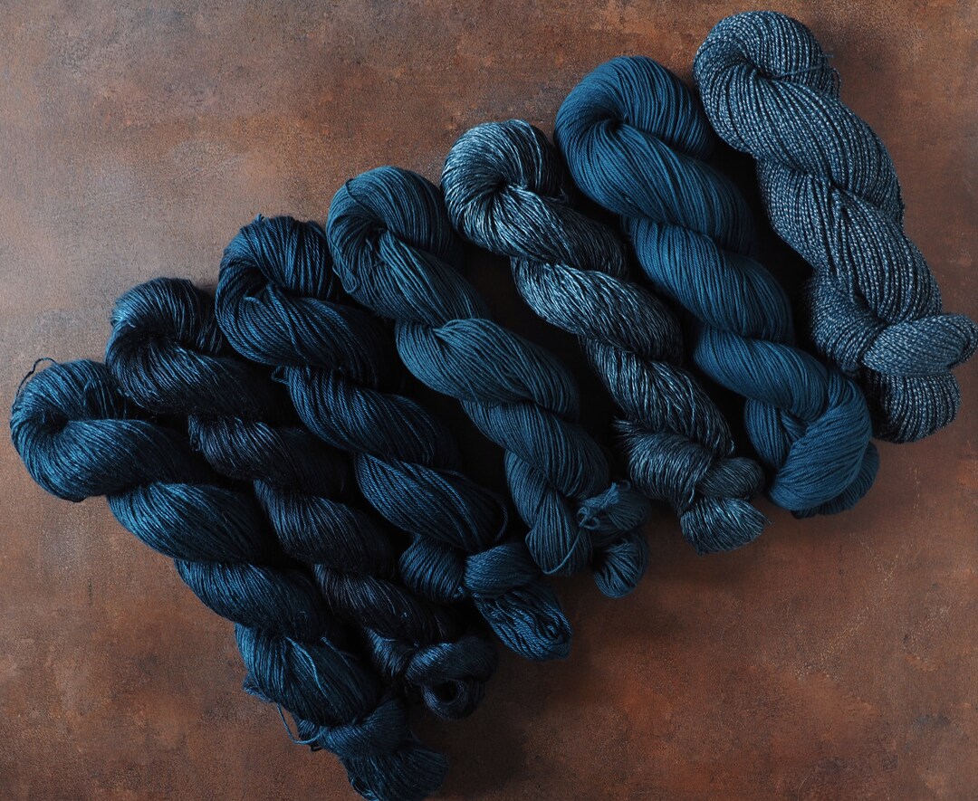 Nightfall - Hand Dyed Cotton Yarn - Dyed to Order, 100g Skeins ...