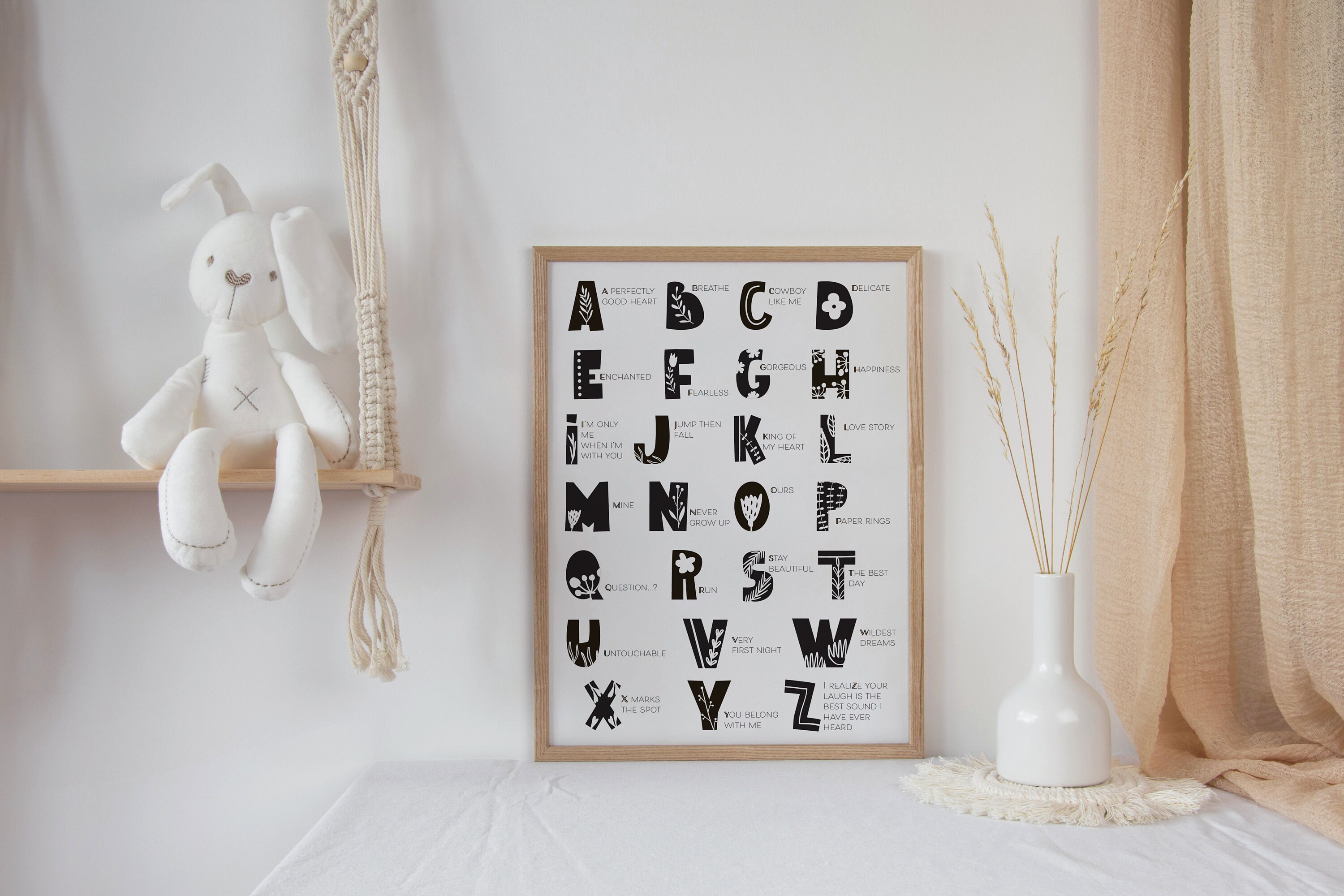 Taylor Swift Lyric Alphabet Printable Download - Etsy