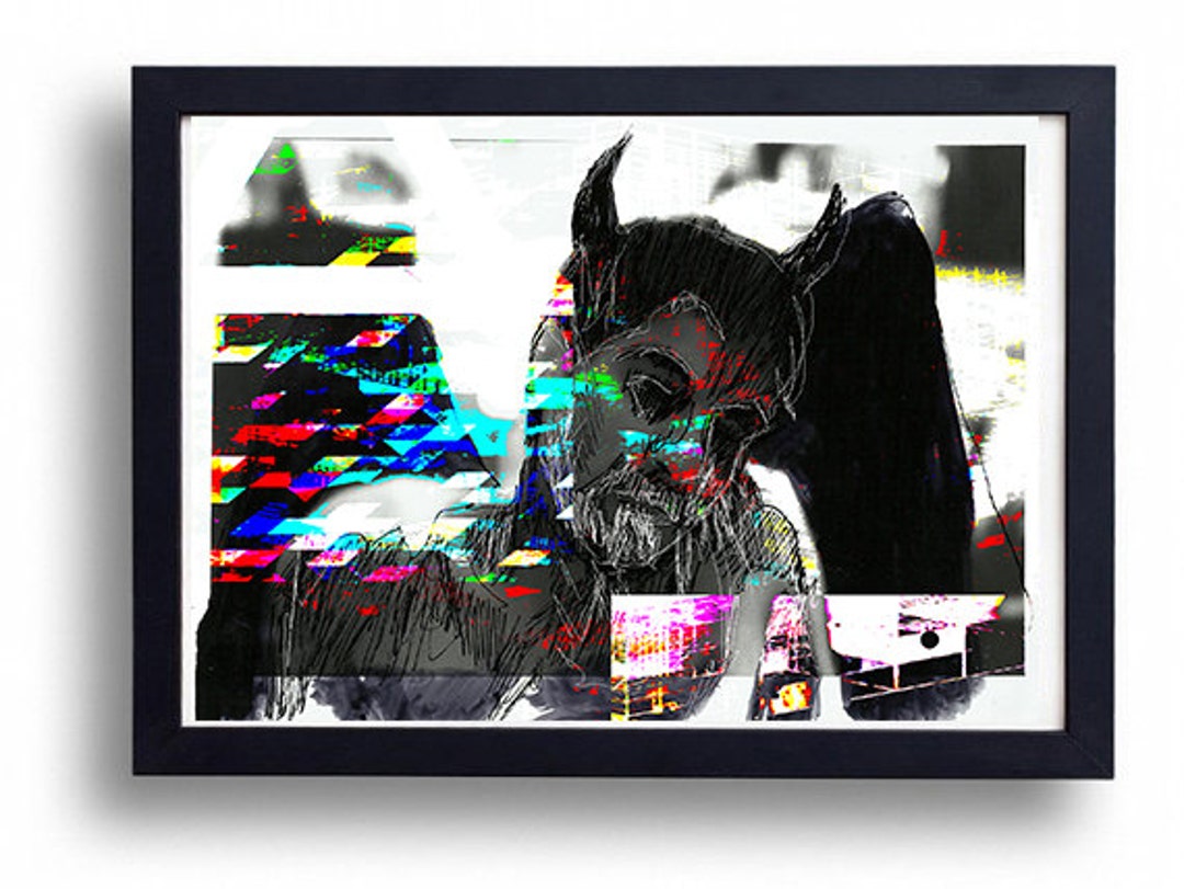 Devil Graffiti Art Poster Digital Satan Wall Art Street Art Print ...