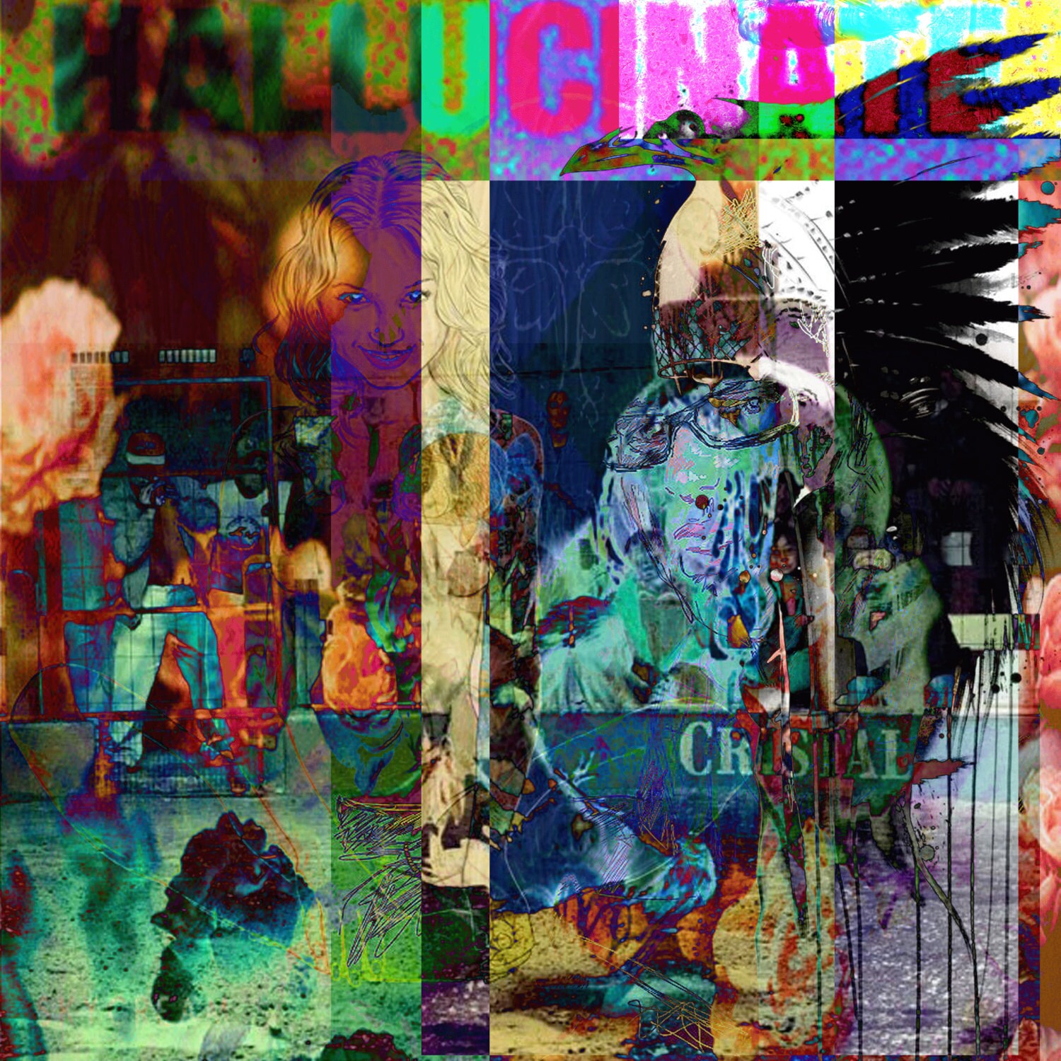 Abstract Digital Collage Wall Art Print Hallucinate DMT Giclee - Etsy
