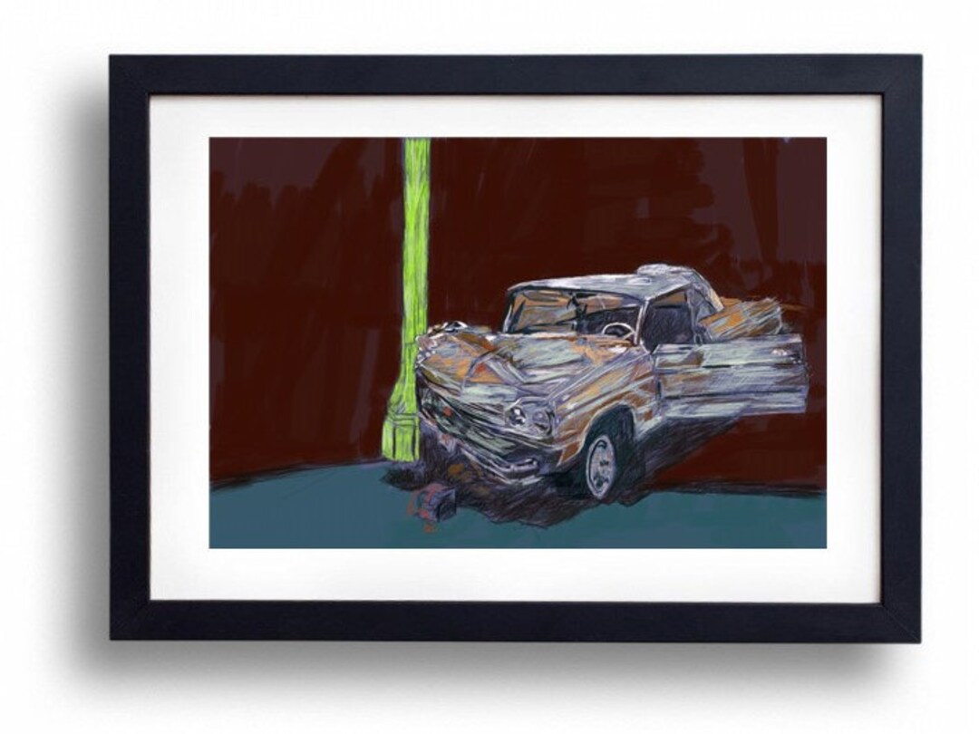 Mixed Media Graffiti Street Art Digital Drawing Art Print Car - Etsy Israel