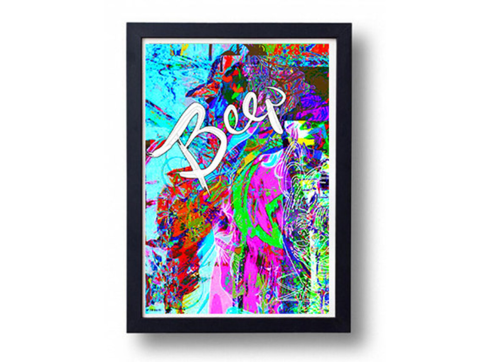 Beep Themed Art Print Typography 18X12 Inch Colorful Art Print Modern ...