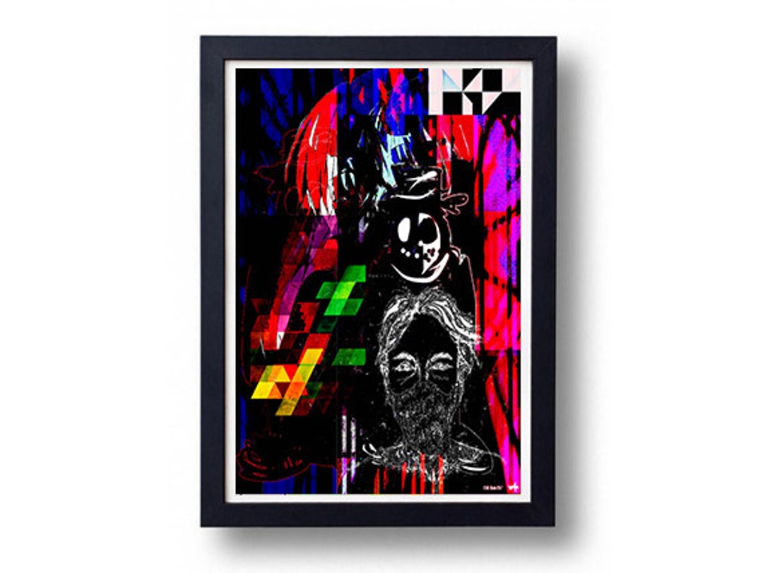 Ninjas Digital Collage Drawing Art Print Ninja Assassin Anime Art Print ...