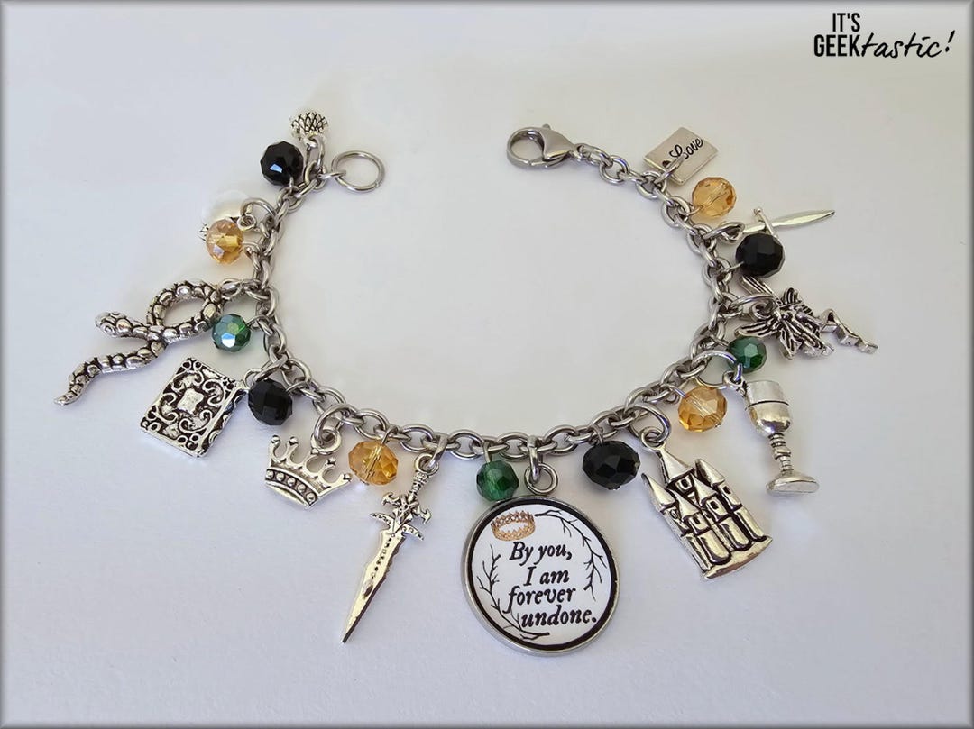 Cruel Prince Book Bracelet: Fantasy Charms, Stainless Steel - Etsy