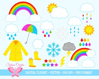 Rain Boots Clipart Gardening Clip Art Rain Clipart Storm - Etsy