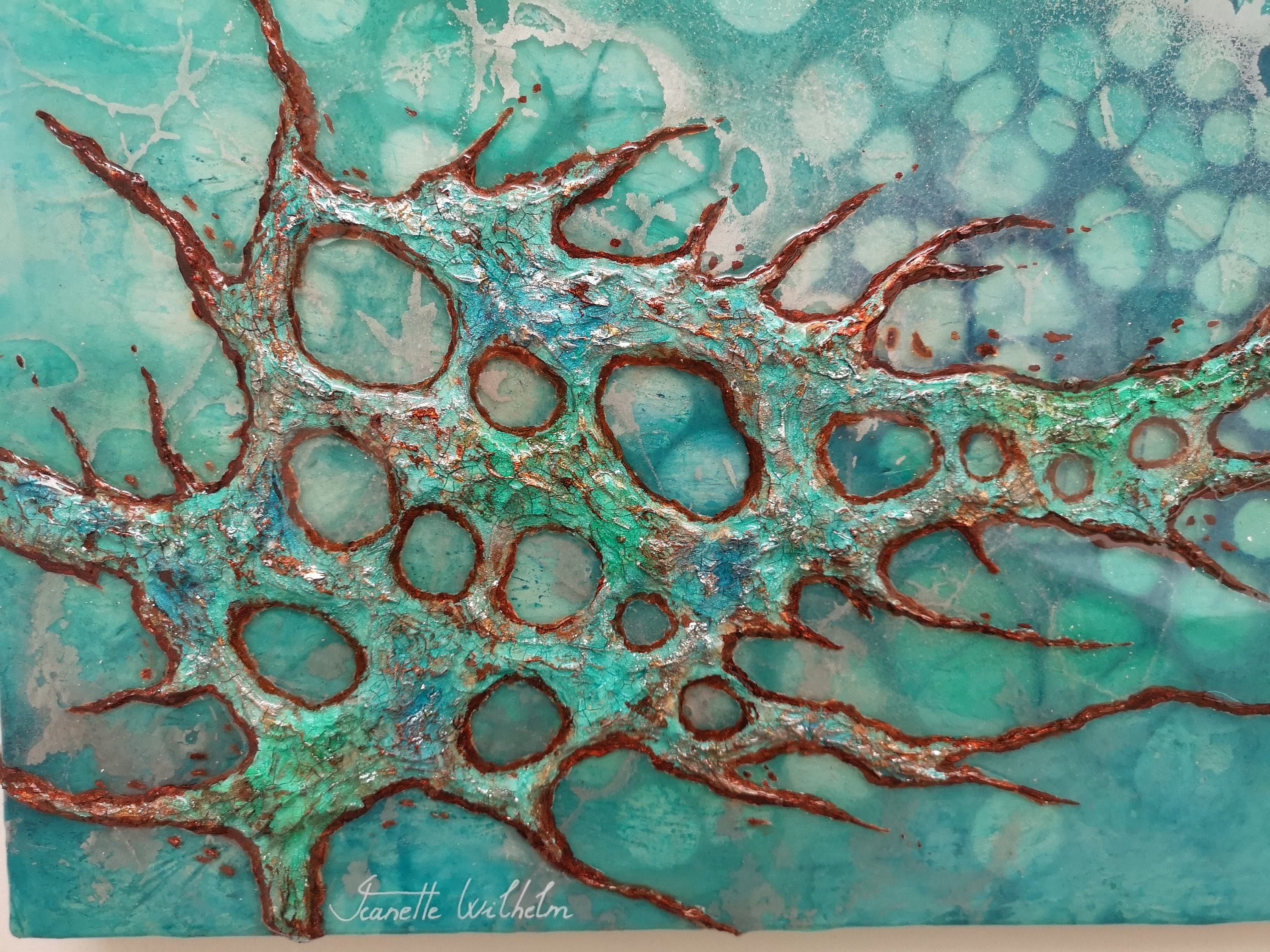 Original Abstract Painting, Ocean ,corall Reef, Great Barrier, 3 D Art ...