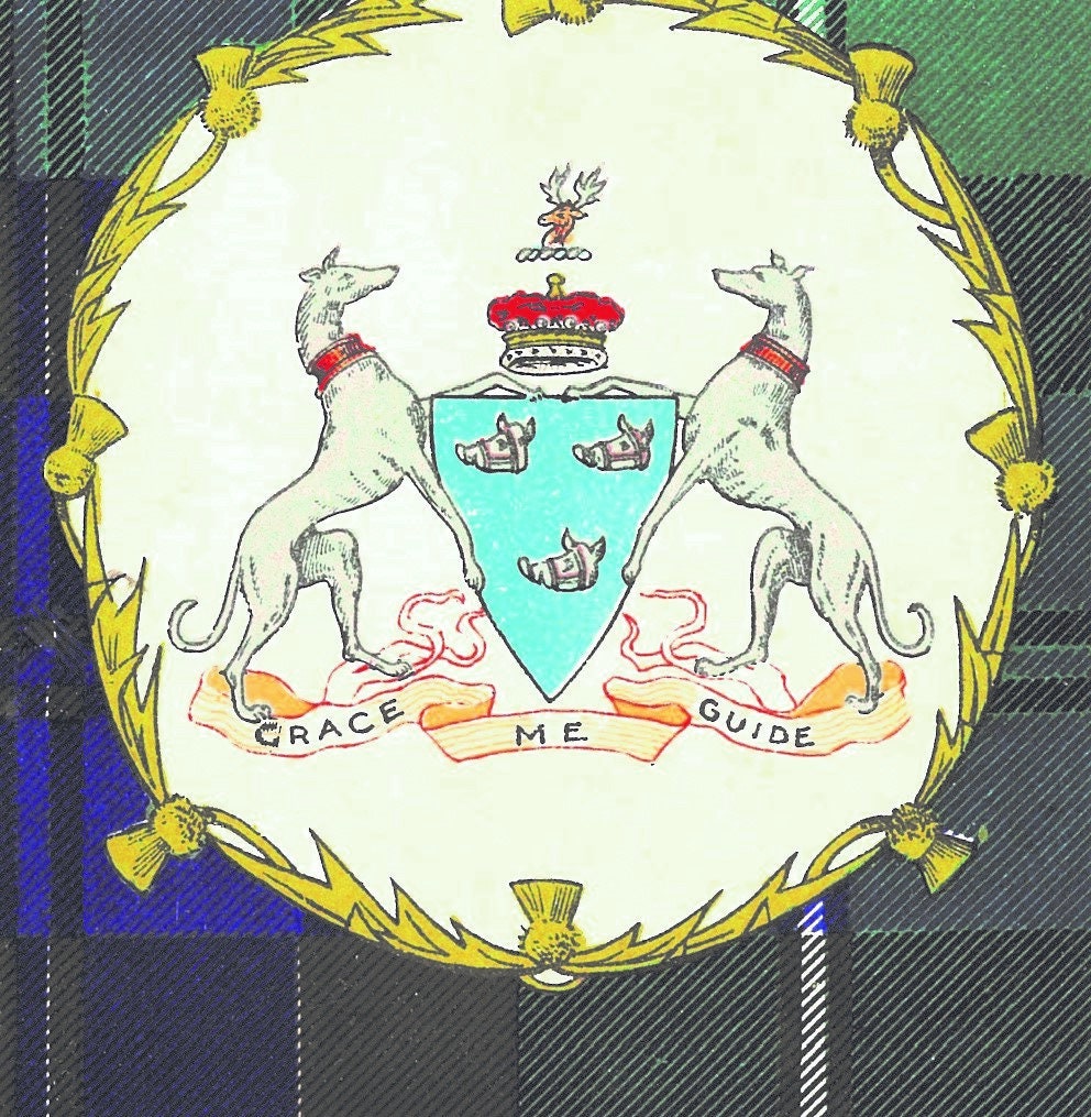 FORBES CLAN crest & Tartan Print Reproduction From an Antique Original ...