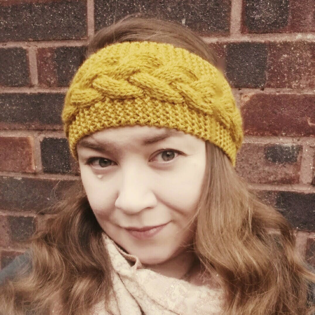 Ear Warmer Knitting Pattern Knit Headband Cable Knit Ear Etsy
