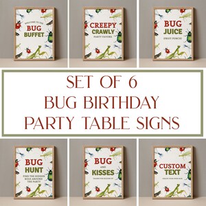 Bug Table Sign Bundle Find the Hidden Bugs Game Insect Birthday Game ...