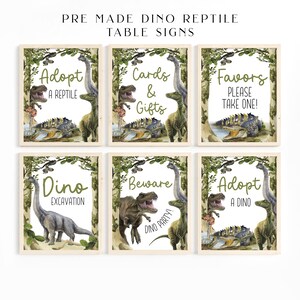 Dinosaur Birthday Table Sign Bundle Printable Set of 6 Custom Dinosaur ...