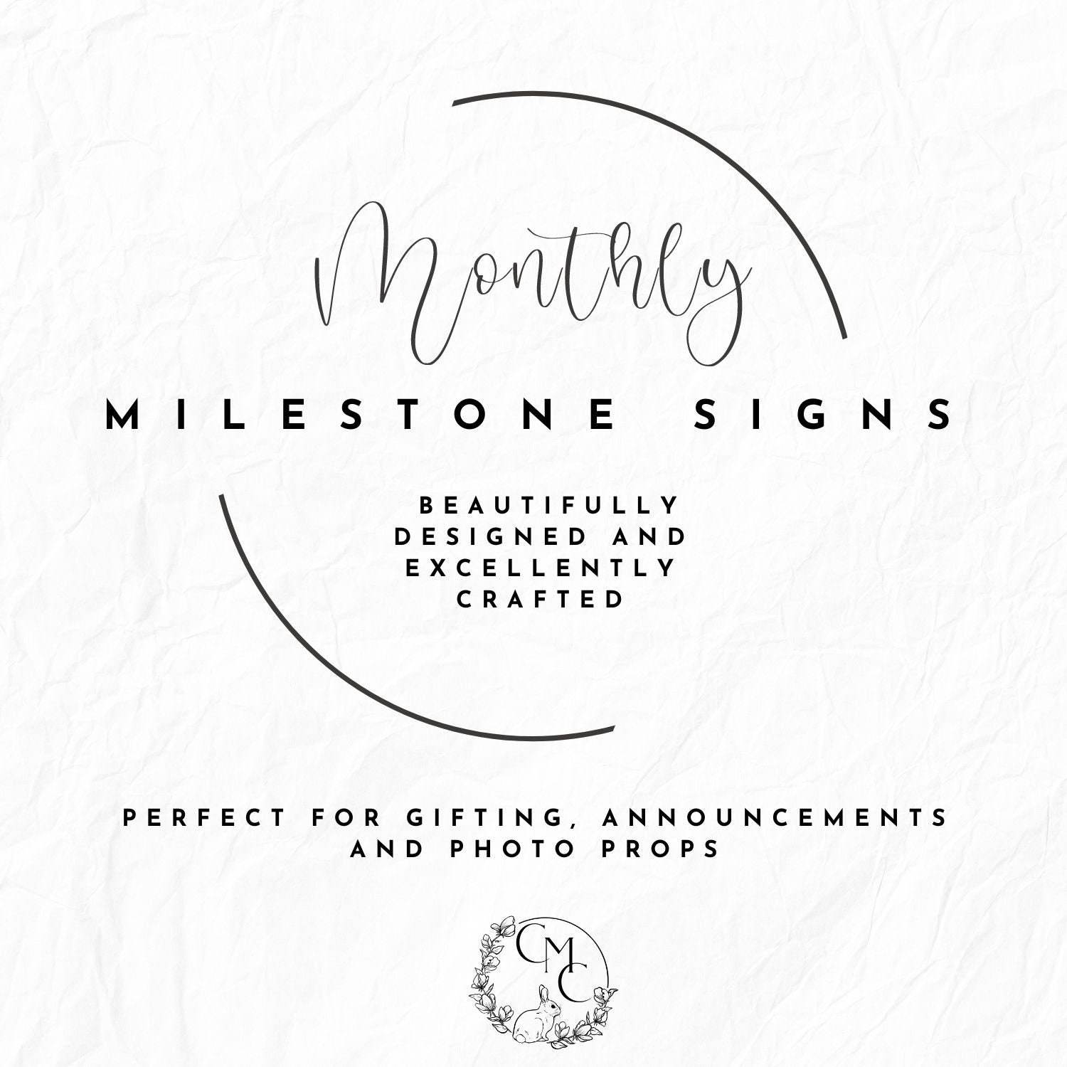 Monthly Milestone Baby Sign Wooden Milestone Marker Newborn Photo Prop ...