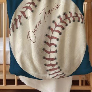 Personalized Baseball Blanket Gift Custom Name Baby Blanket Baseball ...