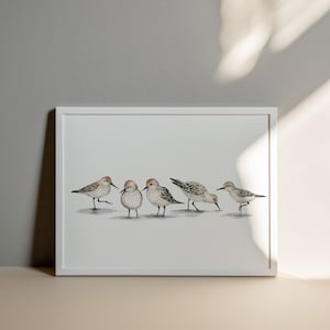 Sandpiper Wall Art, Driftwood Wall Art, Coastal Birds Wall Decor, Beach ...