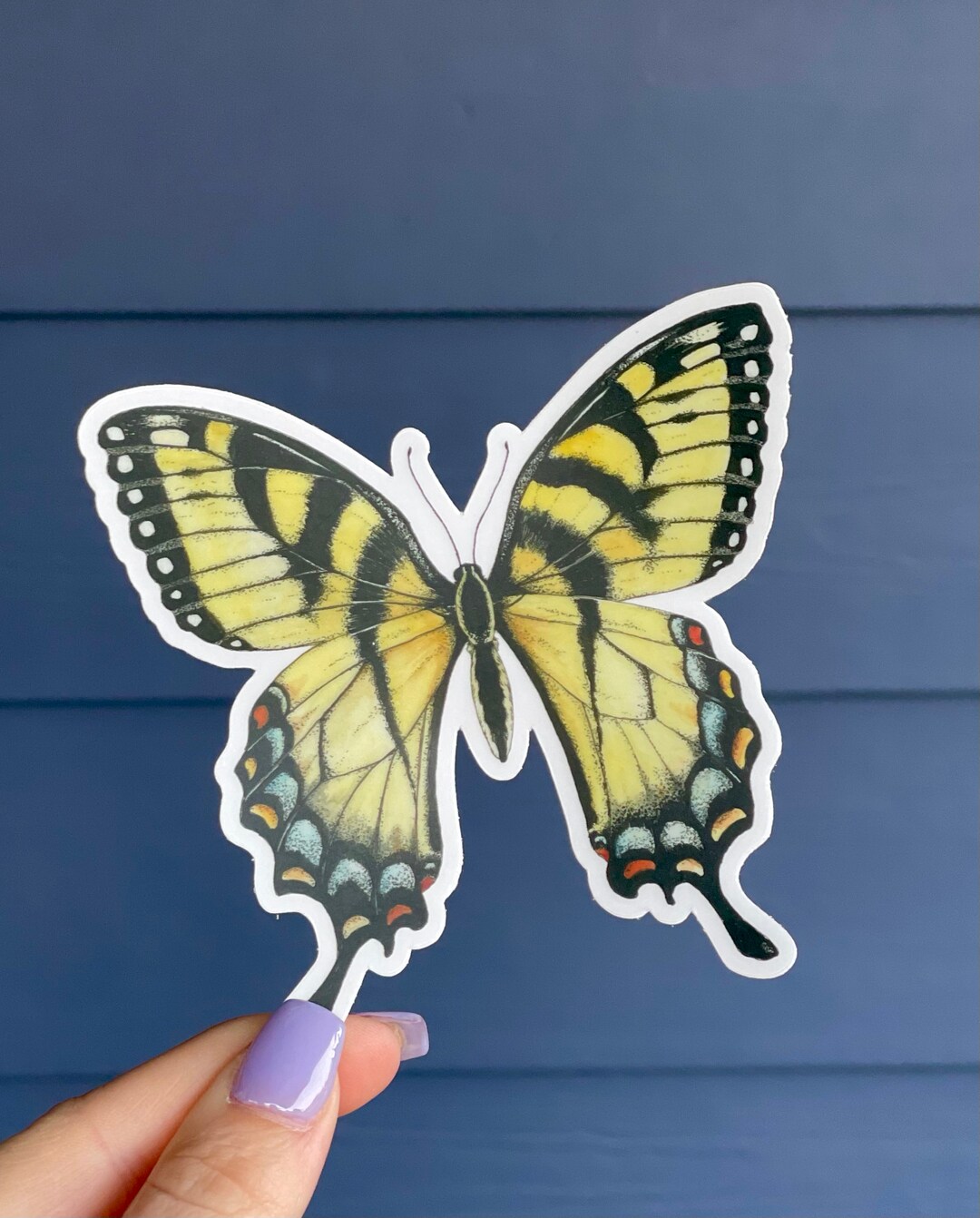 Yellow Butterfly Sticker Large Swallowtail Butterfly Sticker - Etsy