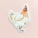 Chicken Sticker Chicken Chicken Stationary Outdoor - Etsy