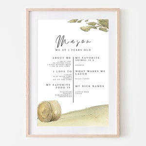 Editable Farm Name Birthday Sign About Me Birthday Sign Boys 1st ...