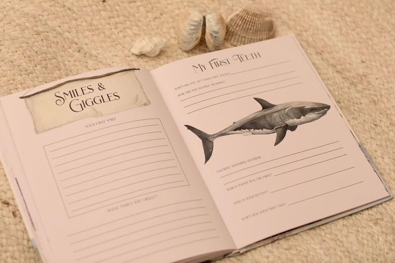 Ocean Themed Baby Memory Book Nautical Baby Album Baby's - Etsy