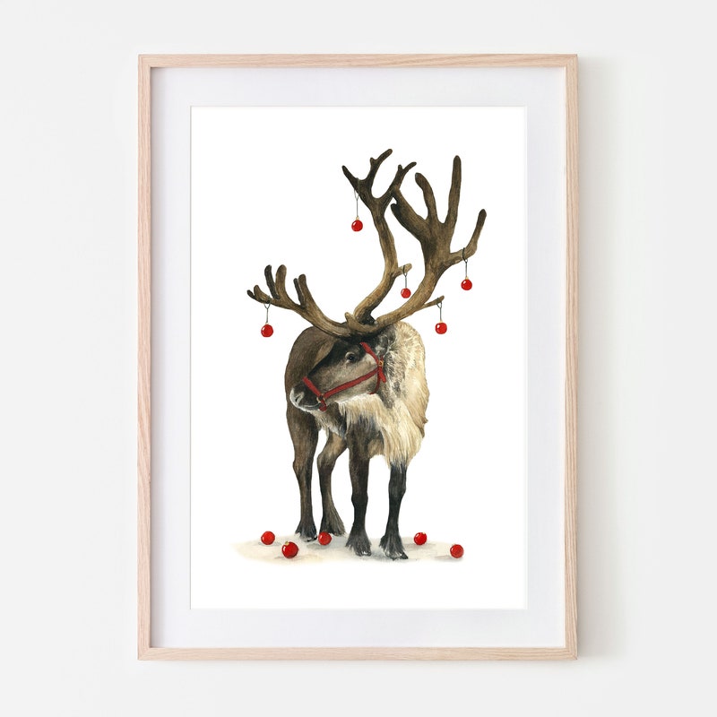 Reindeer Painting - Etsy