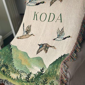Custom Duck Baby Blanket Woodland Nursery Decor Baby Boy Blanket Gift ...