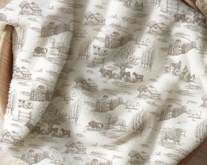 FARMHOUSE COLLECTION * Farm Toile in 9 Color Ways * 24x24 Repeat - Etsy