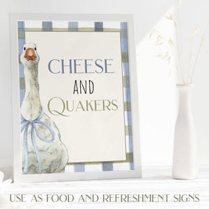 ONE Silly Goose 1st Birthday Table Sign Set of 6 Goose Party Table ...