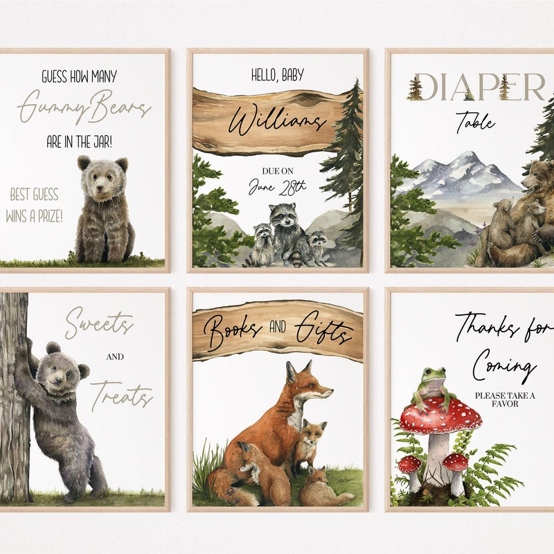 Woodland Table Decor - Etsy