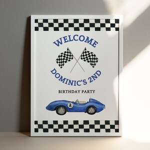 Editable Two Fast Birthday Welcome Sign Racer Party Signs 2 - Etsy