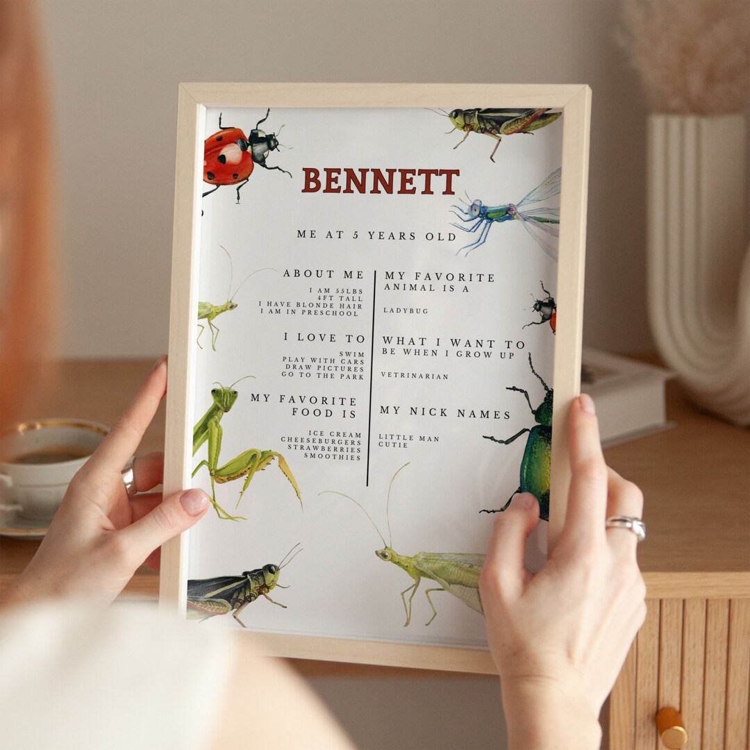 Bug Birthday Milestone Sign Editable Party Decor 1st Birthday Boy Decor ...