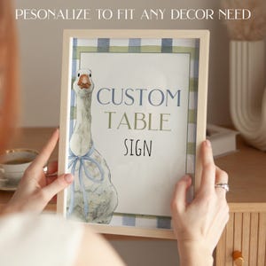 ONE Silly Goose 1st Birthday Table Sign Set of 6 Goose Party Table ...