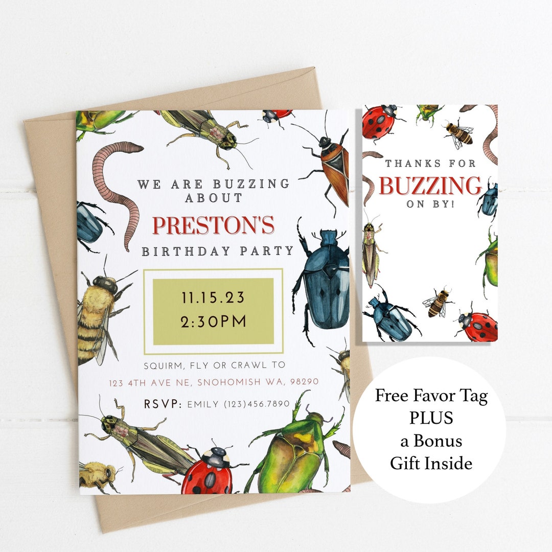 Bug Birthday Invitation Bug Invitation 1st Birthday Invite Lady Bug ...