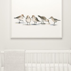 Coastal Wall Art Sandpiper Art Coastal Beach Art Beach House Decor ...