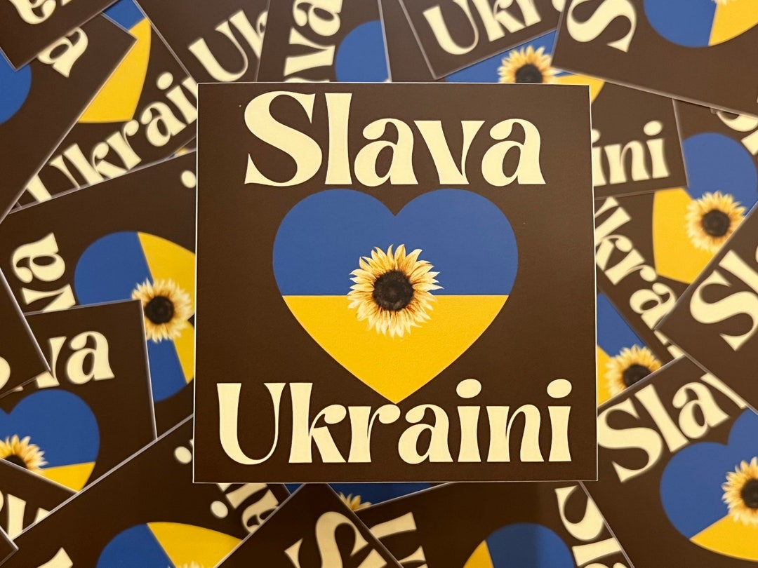 SLAVA UKRAINI Fundraising Sticker Car Decal - Etsy UK