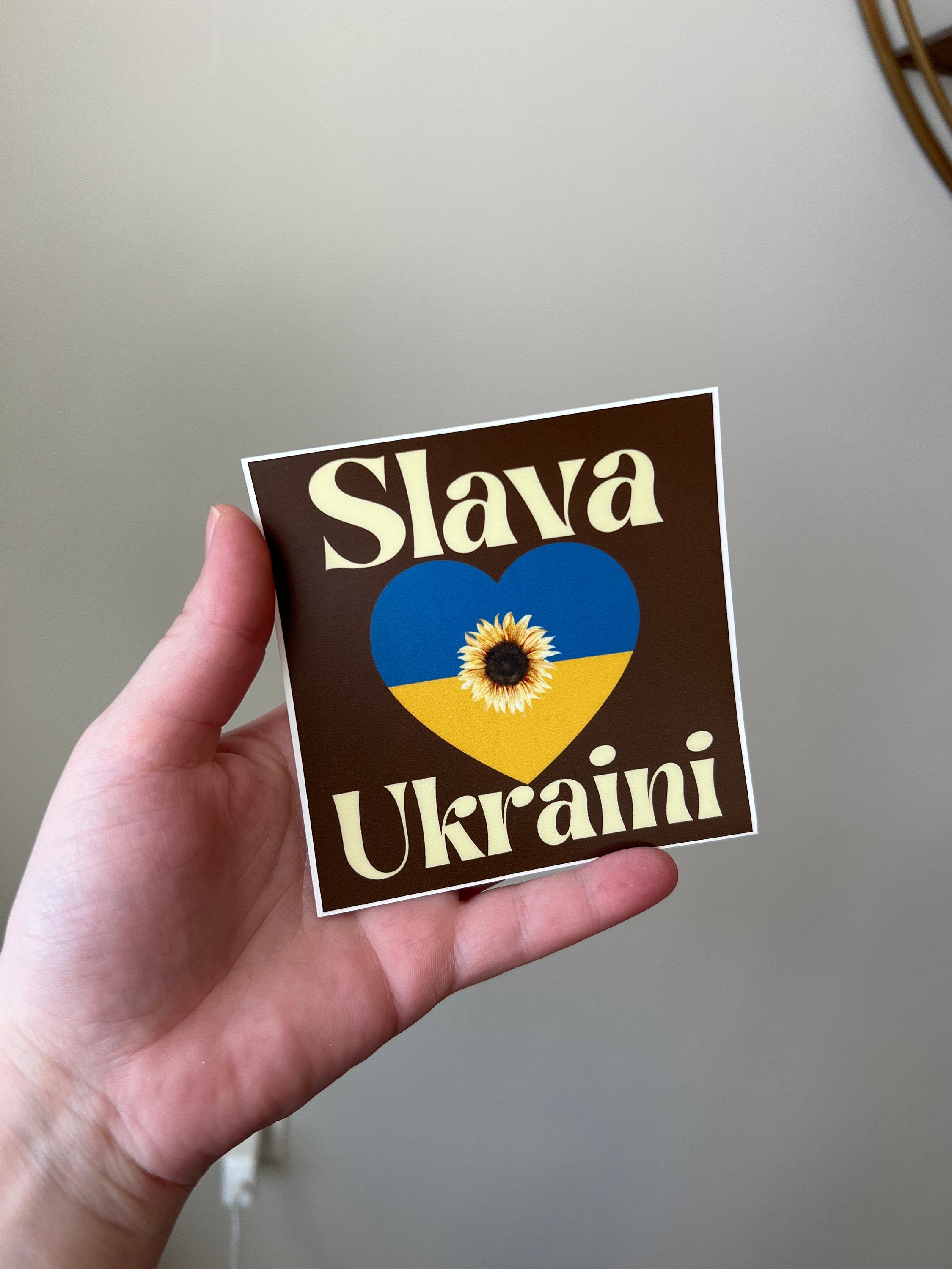 SLAVA UKRAINI Fundraising Sticker, Car Decal - Etsy