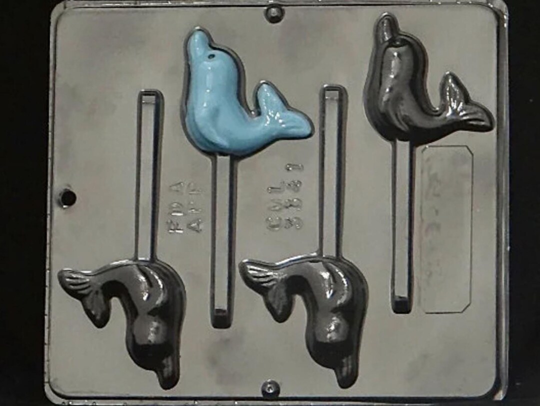 Dolphin Lollipop Chocolate Candy Mold 3341 - Etsy