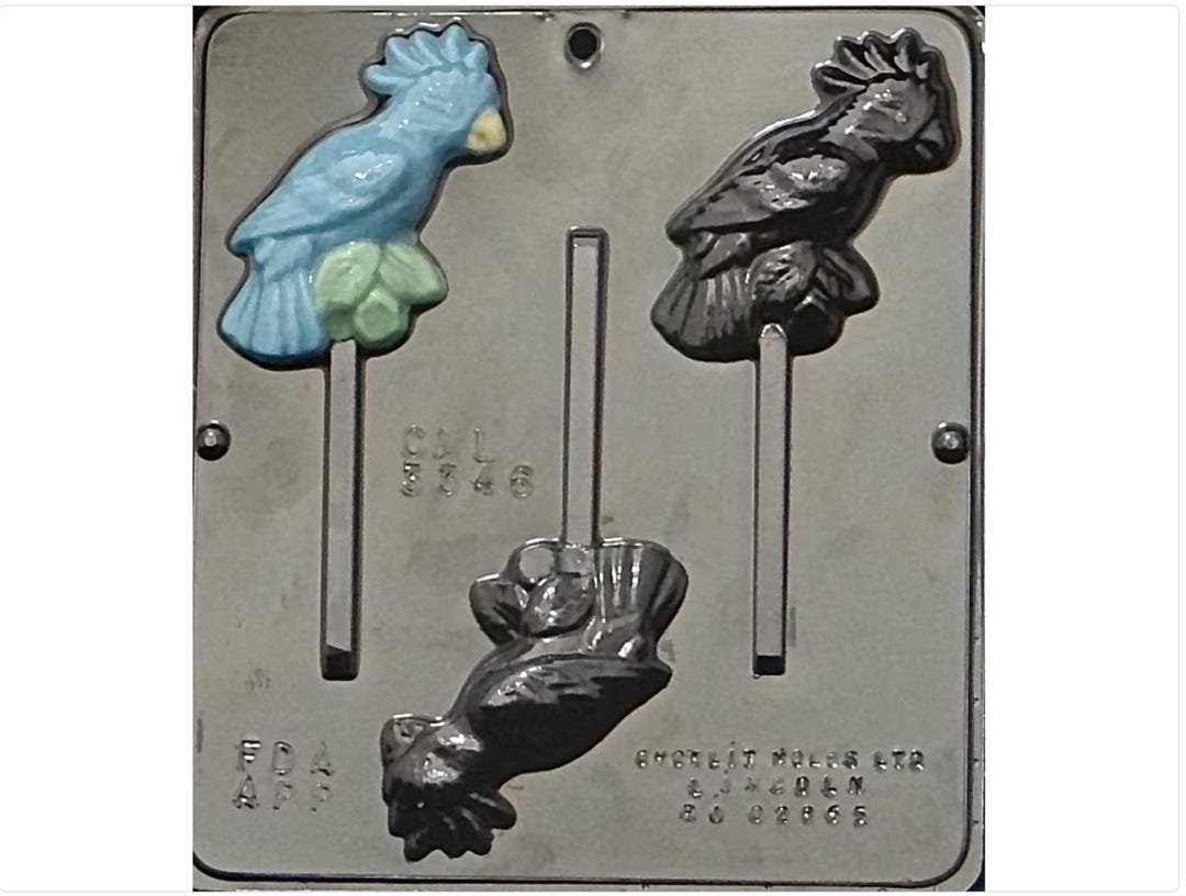 Tropical Bird Lollipop Chocolate Candy Mold 3346 - Etsy