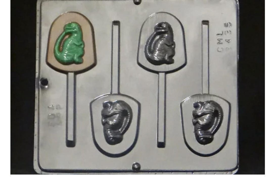 Dinosaur Lollipop Chocolate Candy Mold 3435 Raptor Mold - Etsy