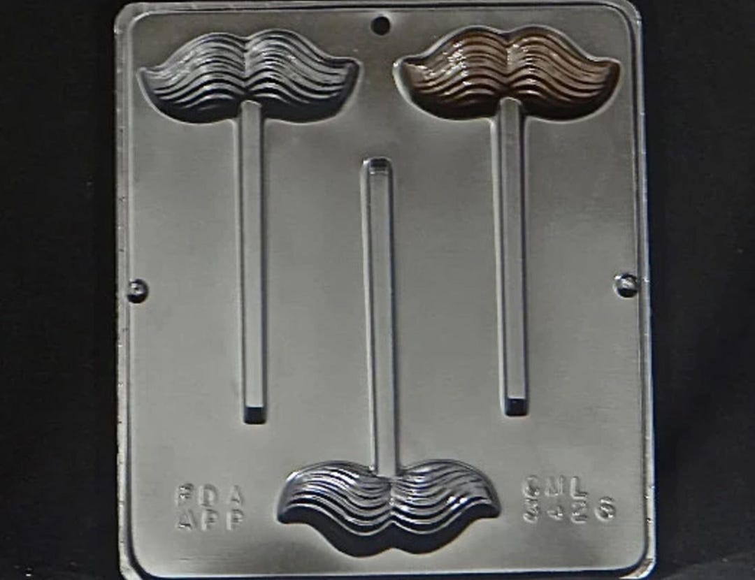 Mustache Lollipop Chocolate Candy Mold Moustache 3426 - Etsy
