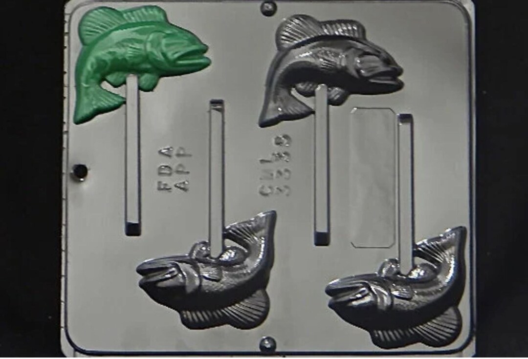 Bass Fish Lollipop Chocolate Candy Mold 3335 - Etsy